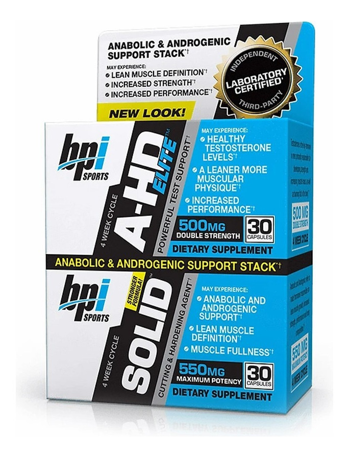 Ahd Elite 30 Caps + Solid 30 Caps Bpi Sin Sabor - BodyStone