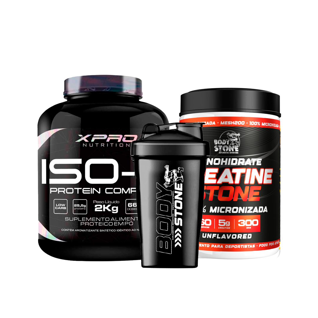 Pack Proteina Iso x 4lb + Creatine Bodystone 300g + Shaker - BodyStone